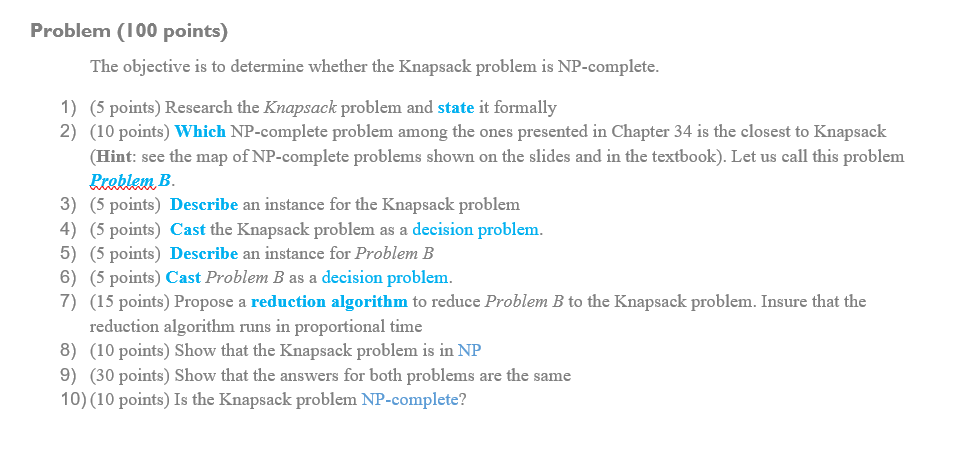 Solved Problem (100 points) The objective is to determine | Chegg.com