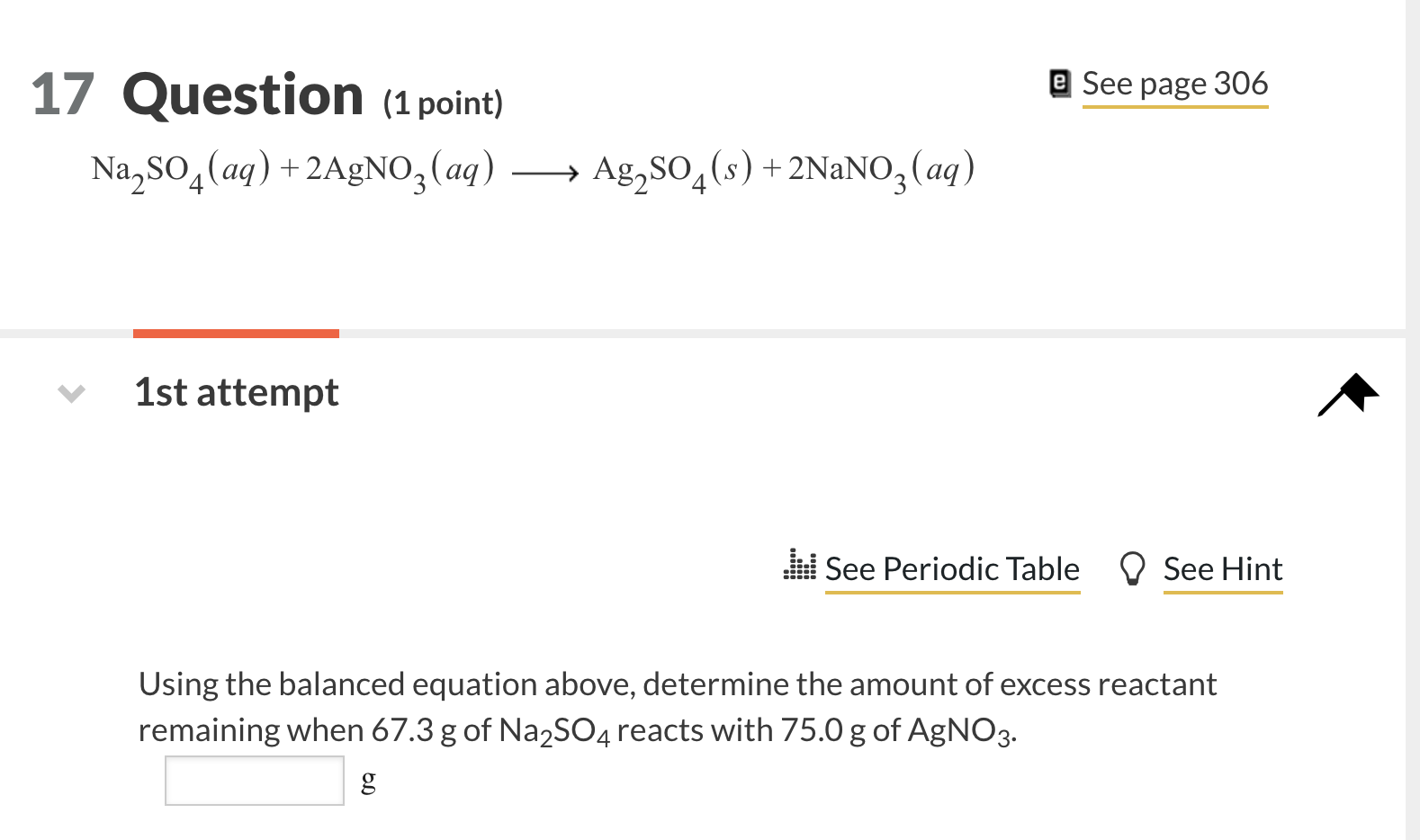 Solved Using the balanced equation above, determine the | Chegg.com