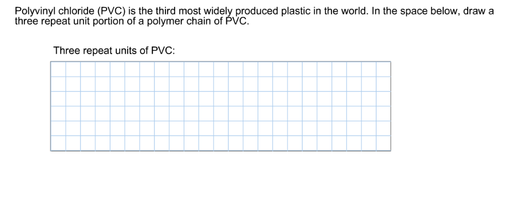 Solved Polyvinyl chloride (PVC) is the third most widely | Chegg.com