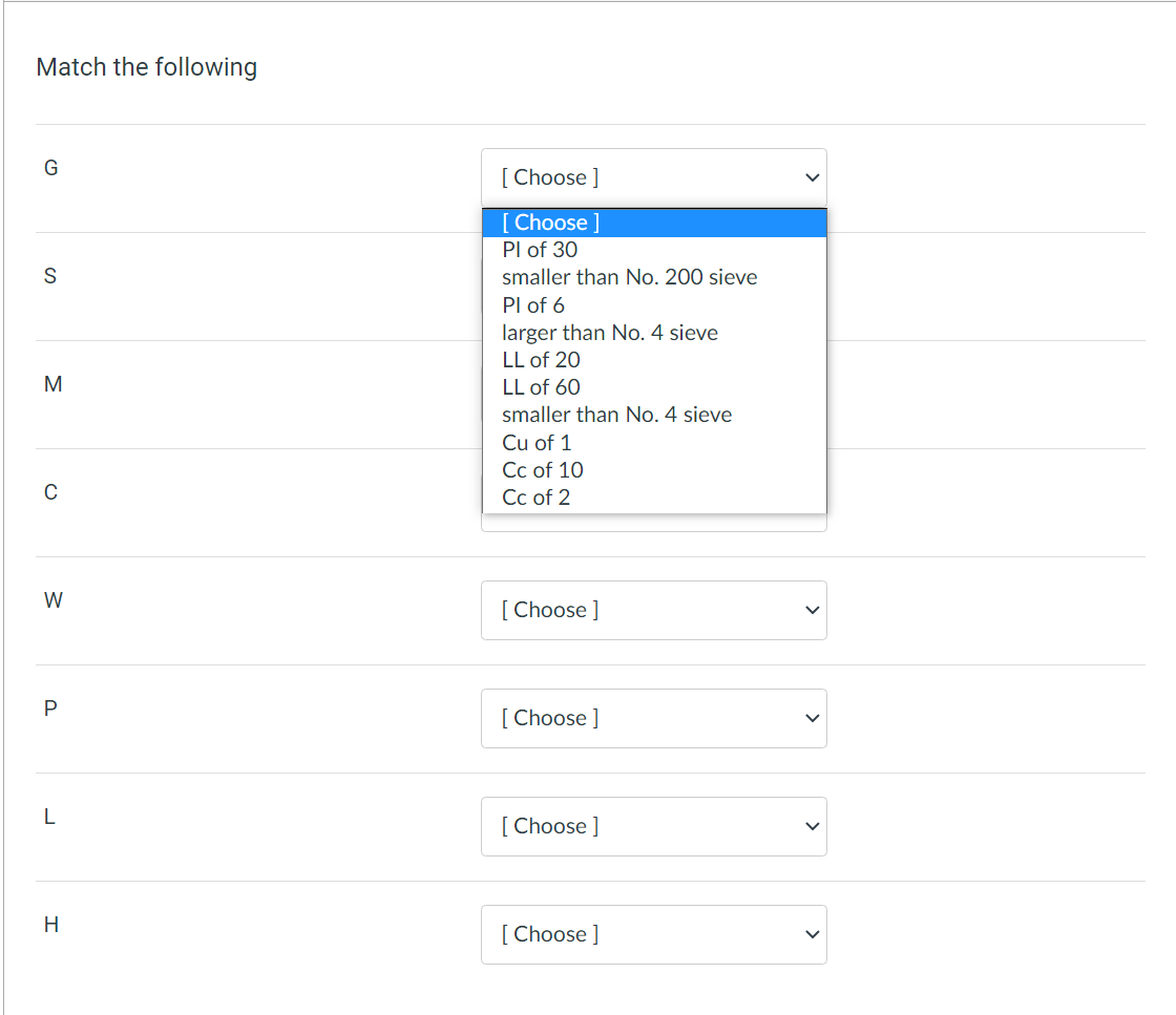 Match the following | Chegg.com