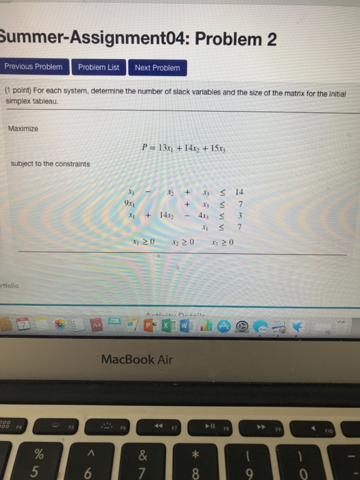 Solved Summer-Assignment04: Problem 2 Previous Problem | Chegg.com