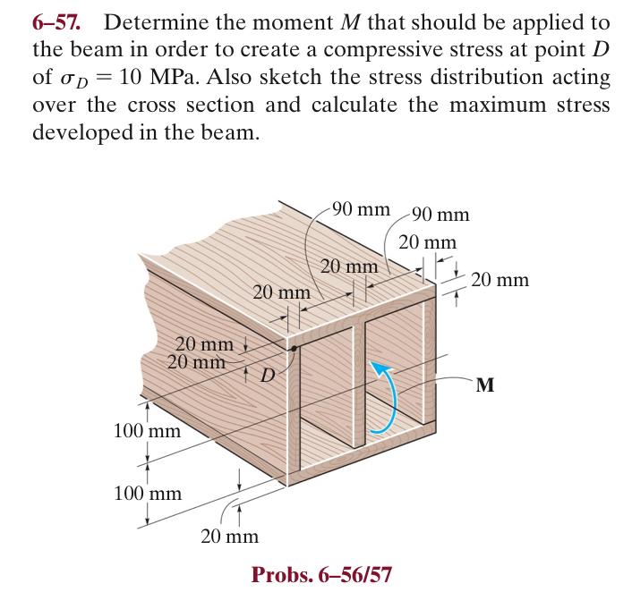 Solved 6-57. Determine the moment M that should be applied | Chegg.com