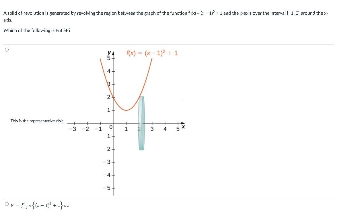 Solved A solid of revolution is generated by revolving the | Chegg.com