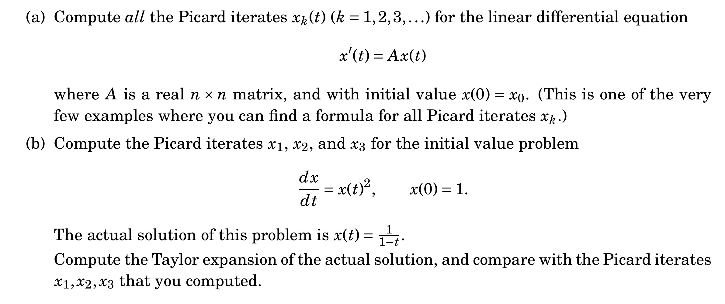 Solved (Picard's proof) Picard's existence proof for | Chegg.com Solved (Picard's proof) Picard's existence proof for | Chegg.com
