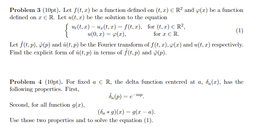 Solved Only solve question 4 ﻿PDE expert please | Chegg.com