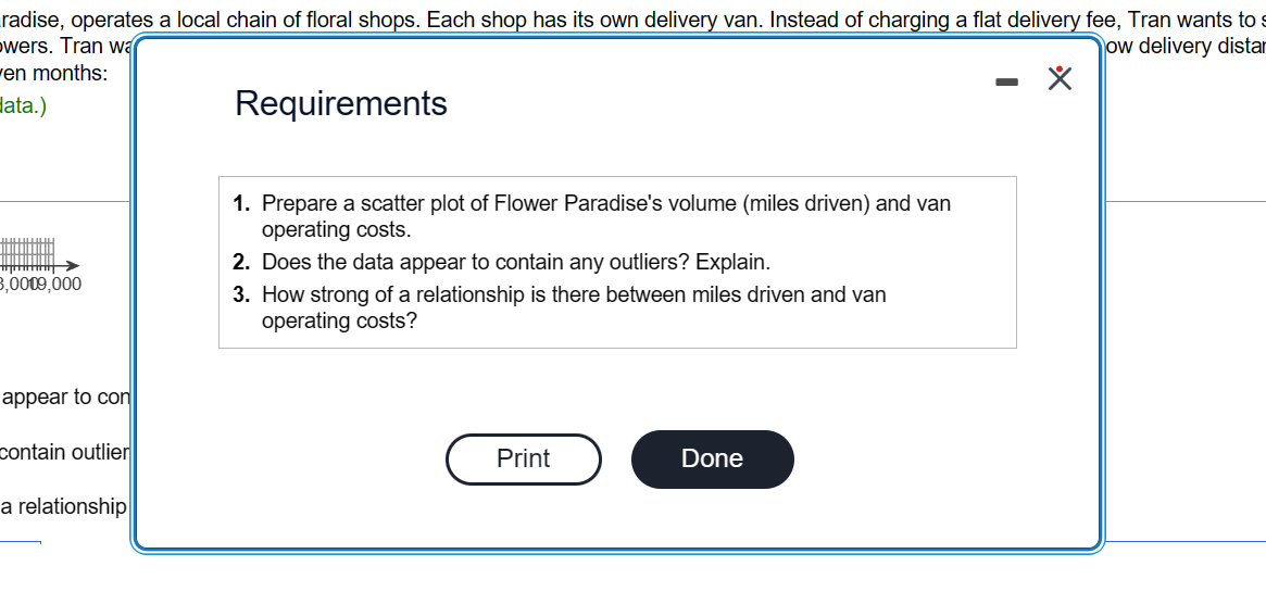 Requirements 1. Prepare a scatter plot of Flower | Chegg.com