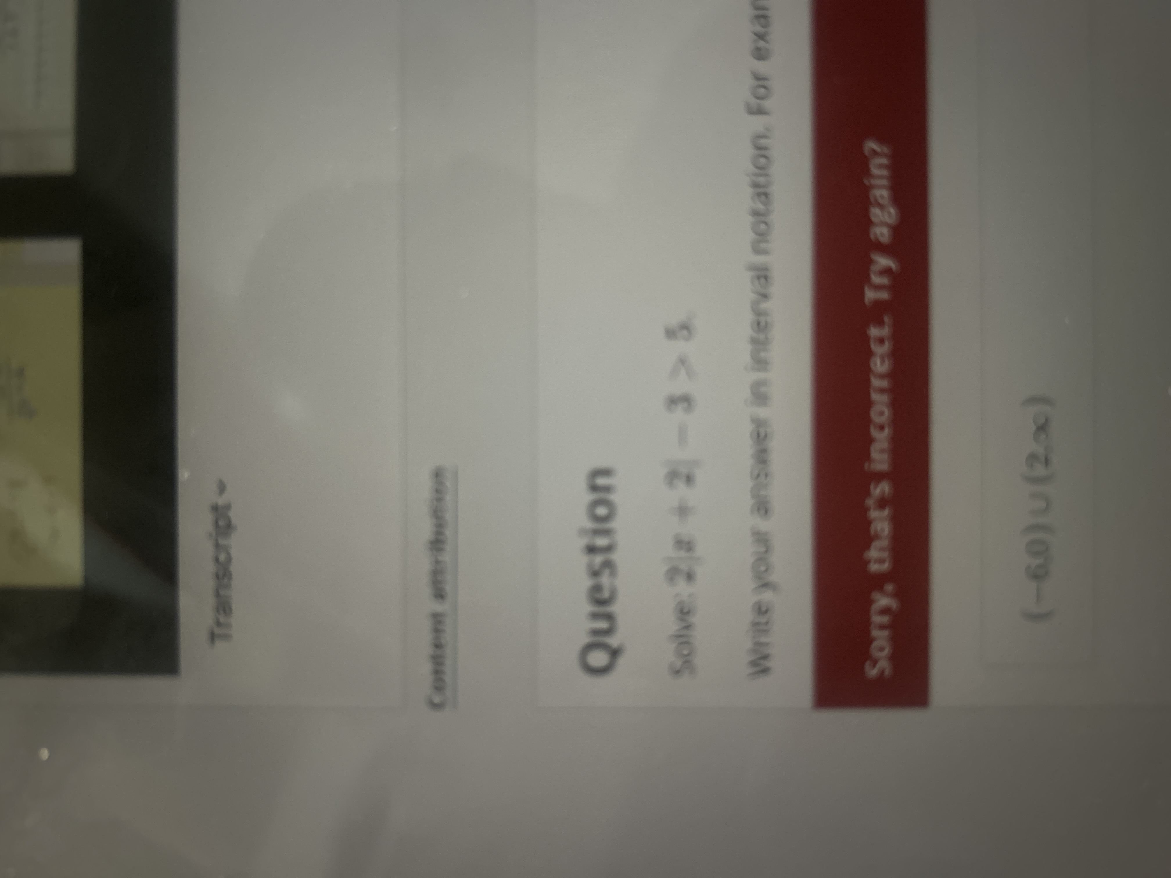 Solved Transcript -Cothem attributionQuestionSolve: | Chegg.com