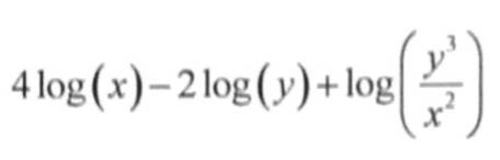 Solved 4 log(x) – 2 log(y)+log | Chegg.com