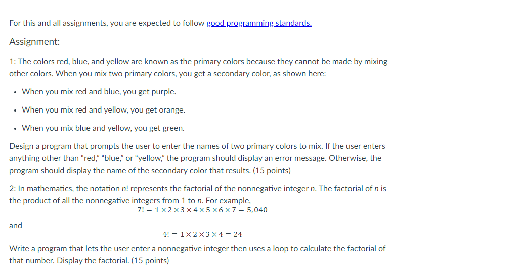 Solved For this and all assignments, you are expected to | Chegg.com