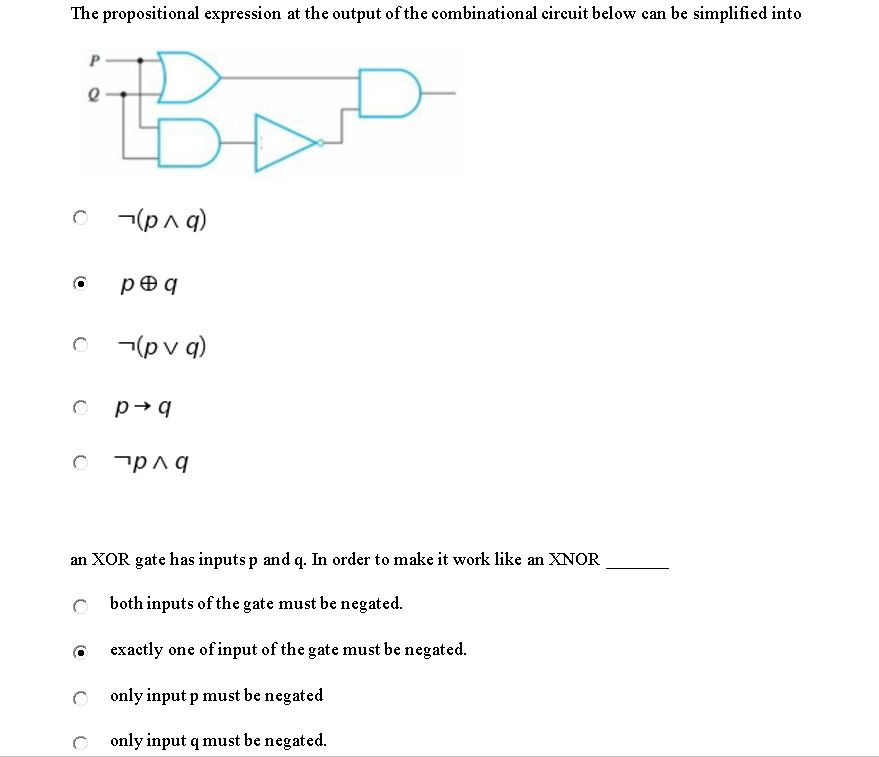 Solved The propositional expression at the output of the | Chegg.com