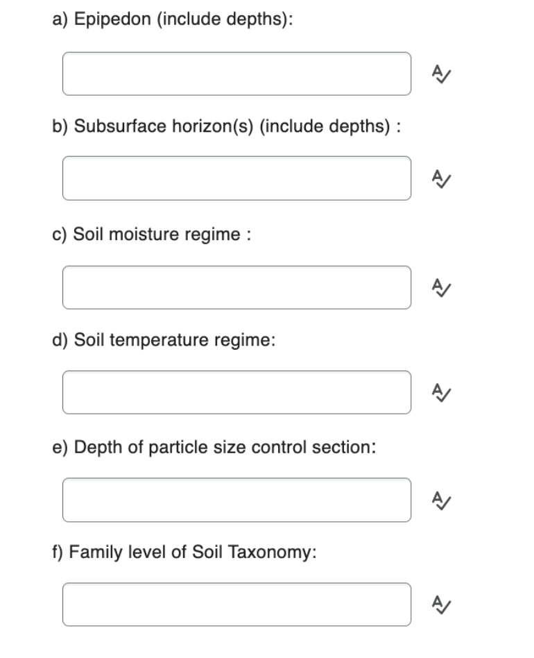 Solved 1. Please provide master horizon designation, | Chegg.com