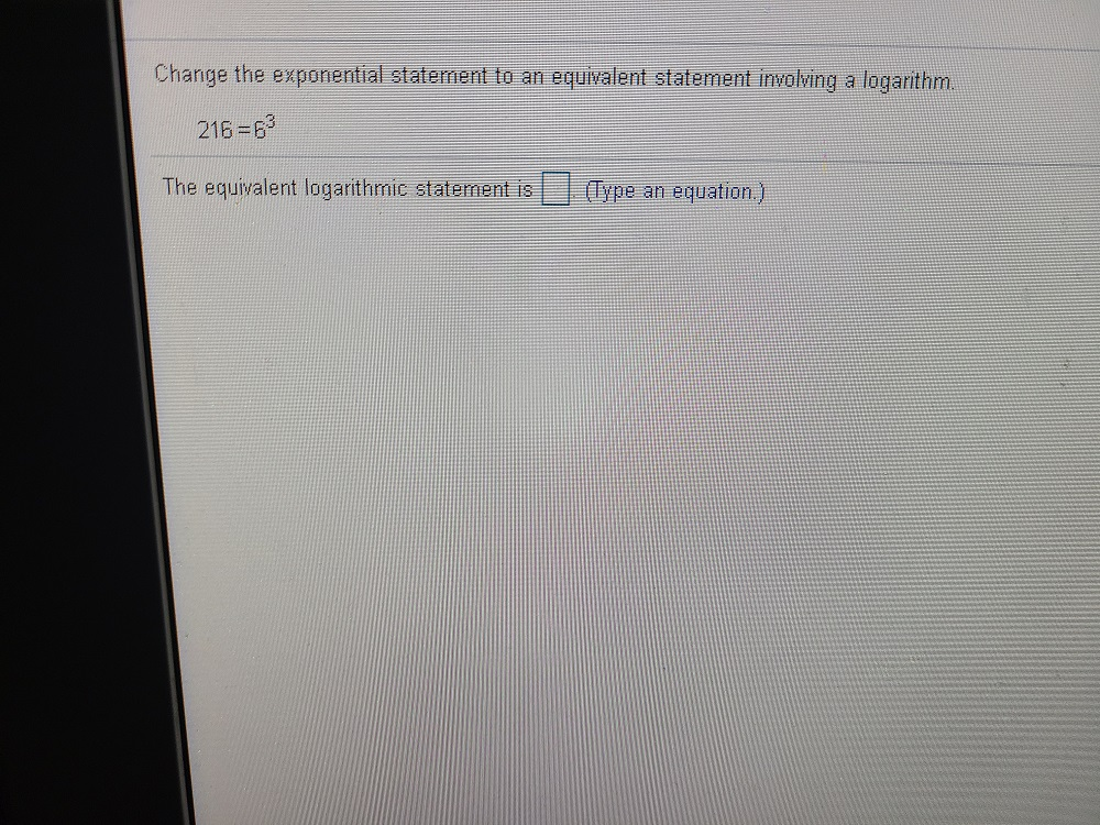 Solved Change the exponential statement to an equivalent | Chegg.com