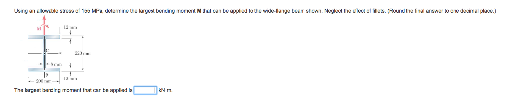 Solved Using an allowable stress of 155 MPa, determine the | Chegg.com