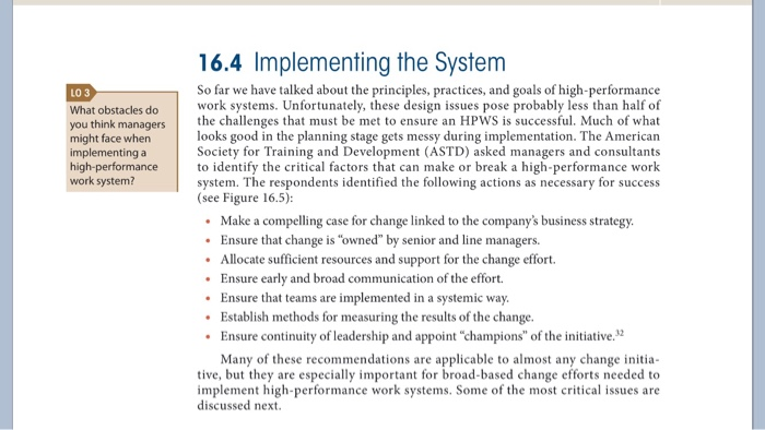 Solved Describe how you would implement High Performance | Chegg.com