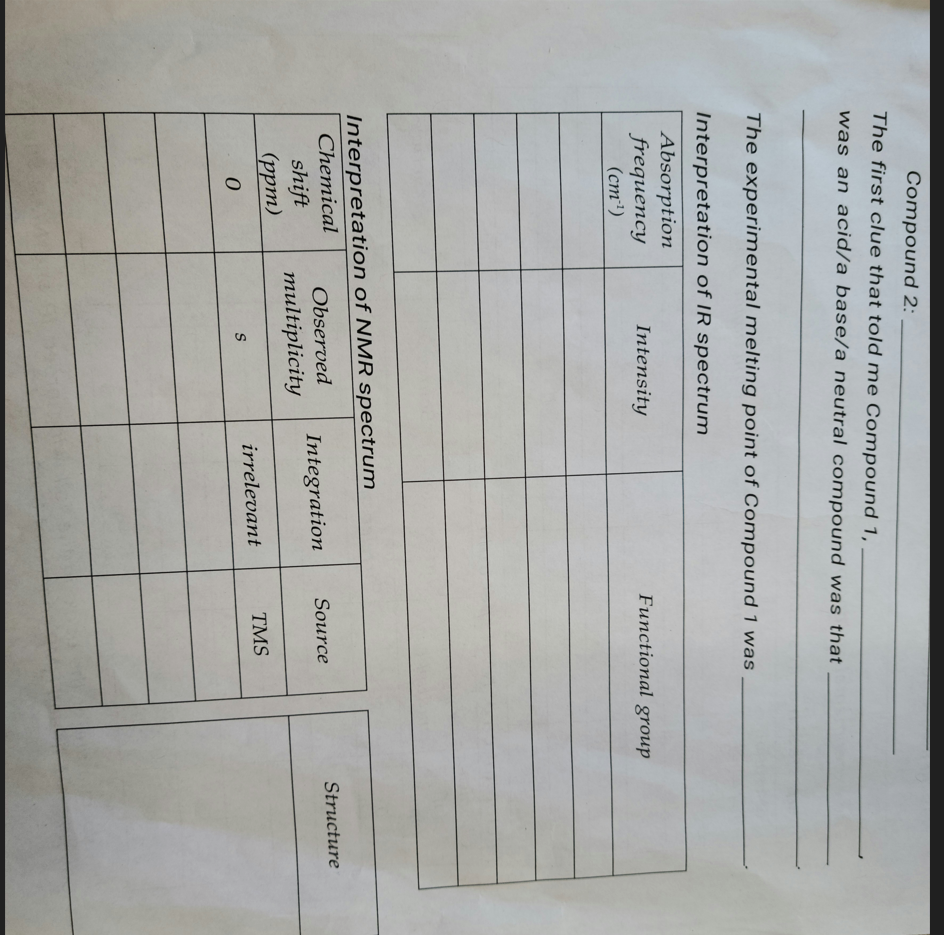Separation and Identification of an Organic Mixture | Chegg.com