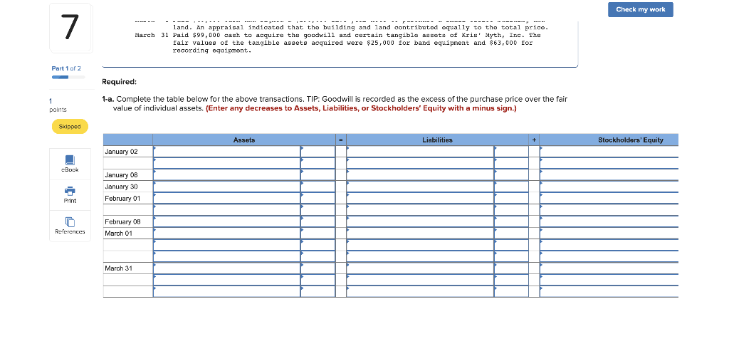 Solved Check my work 7 ! Required information [The following | Chegg.com