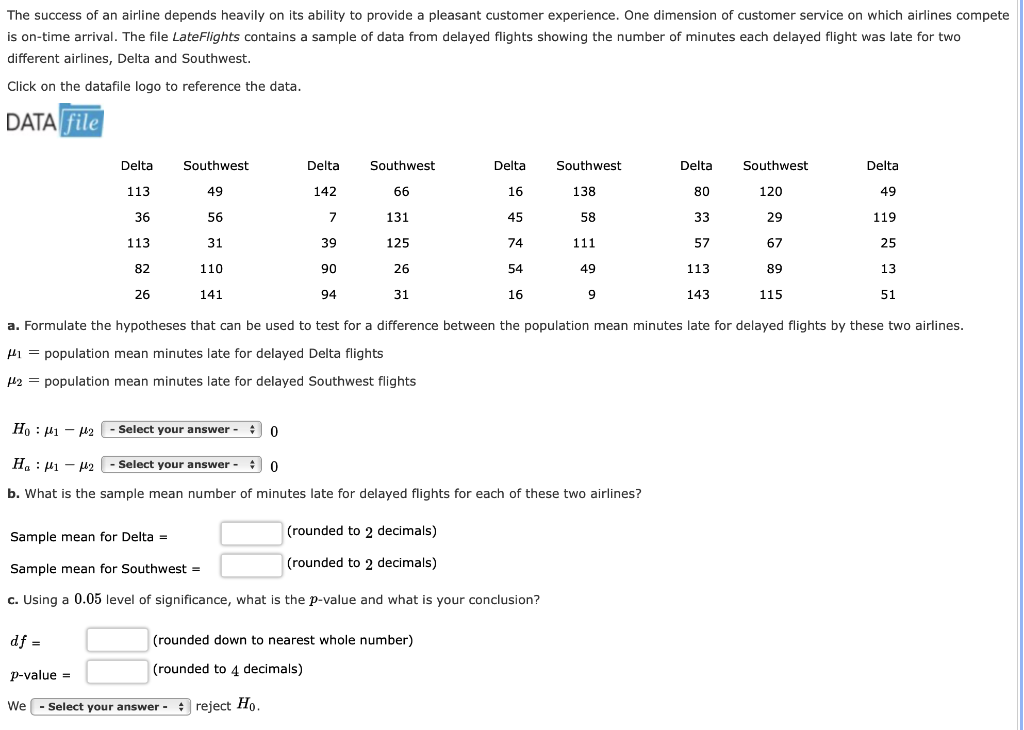 Solved The success of an airline depends heavily on its | Chegg.com