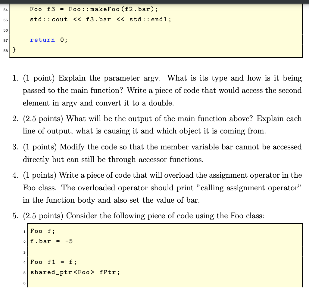 Solved Problem 7 (8 points) C++ Concepts Consider the | Chegg.com