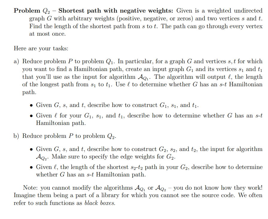 This problem is about reducing one problem to another | Chegg.com