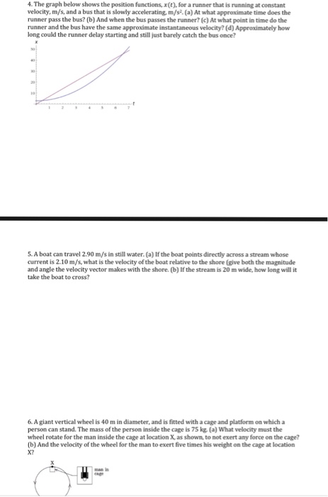 Solved The graph below shows the position functions, x(t), | Chegg.com