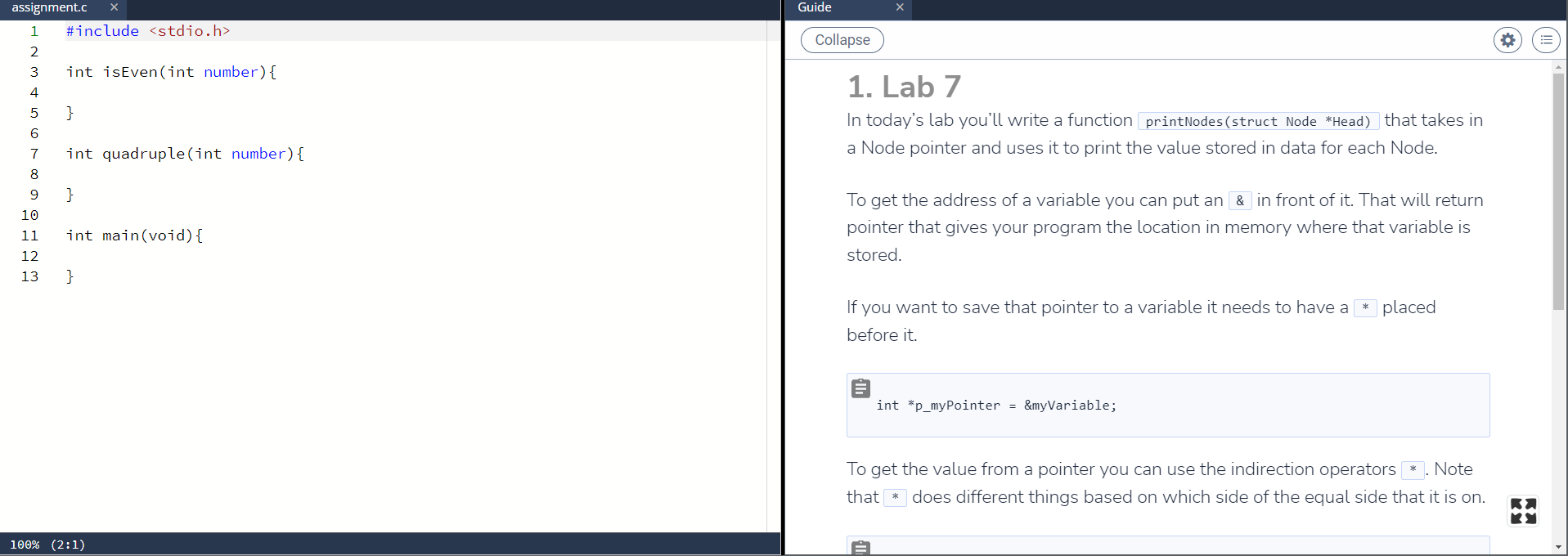 Solved To get the value from a pointer you can use the | Chegg.com