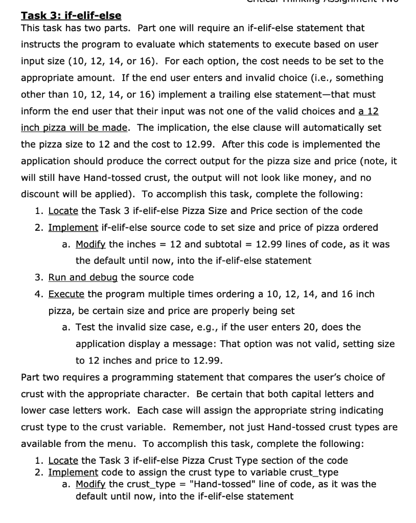 Solved PYTHON # This program allows the end user to order a | Chegg.com