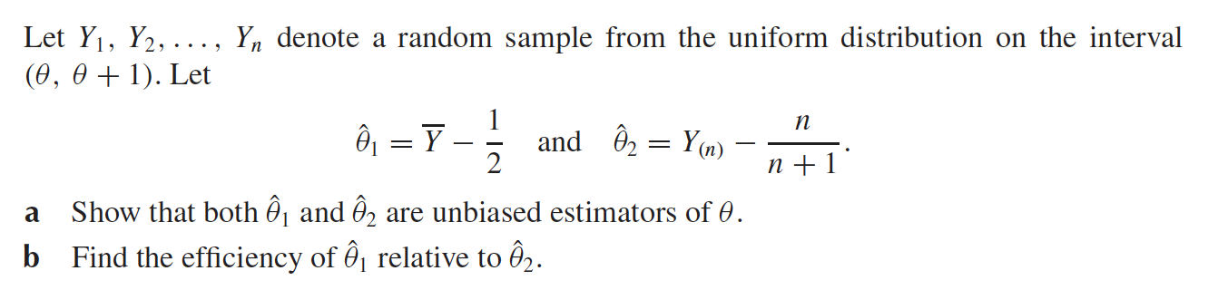 Solved Let Y1,Y2,…,Yn denote a random sample from the | Chegg.com