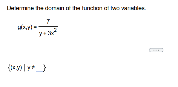 Solved Determine the domain of the function of two | Chegg.com