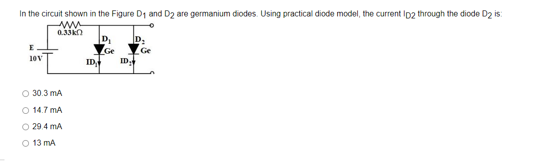 Solved In the circuit shown in the Figure D₁ and D2 are | Chegg.com