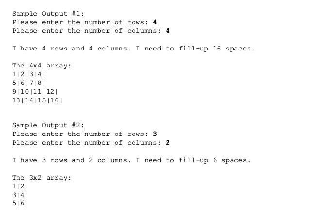 Solved Lab9A: N by N Now we have moved from 1-D arrays onto | Chegg.com