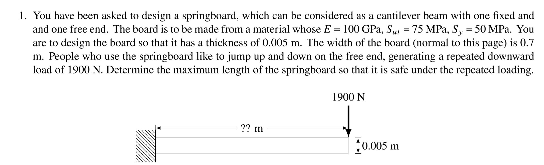 [Solved]: = = = 1. You have been asked to design a springb