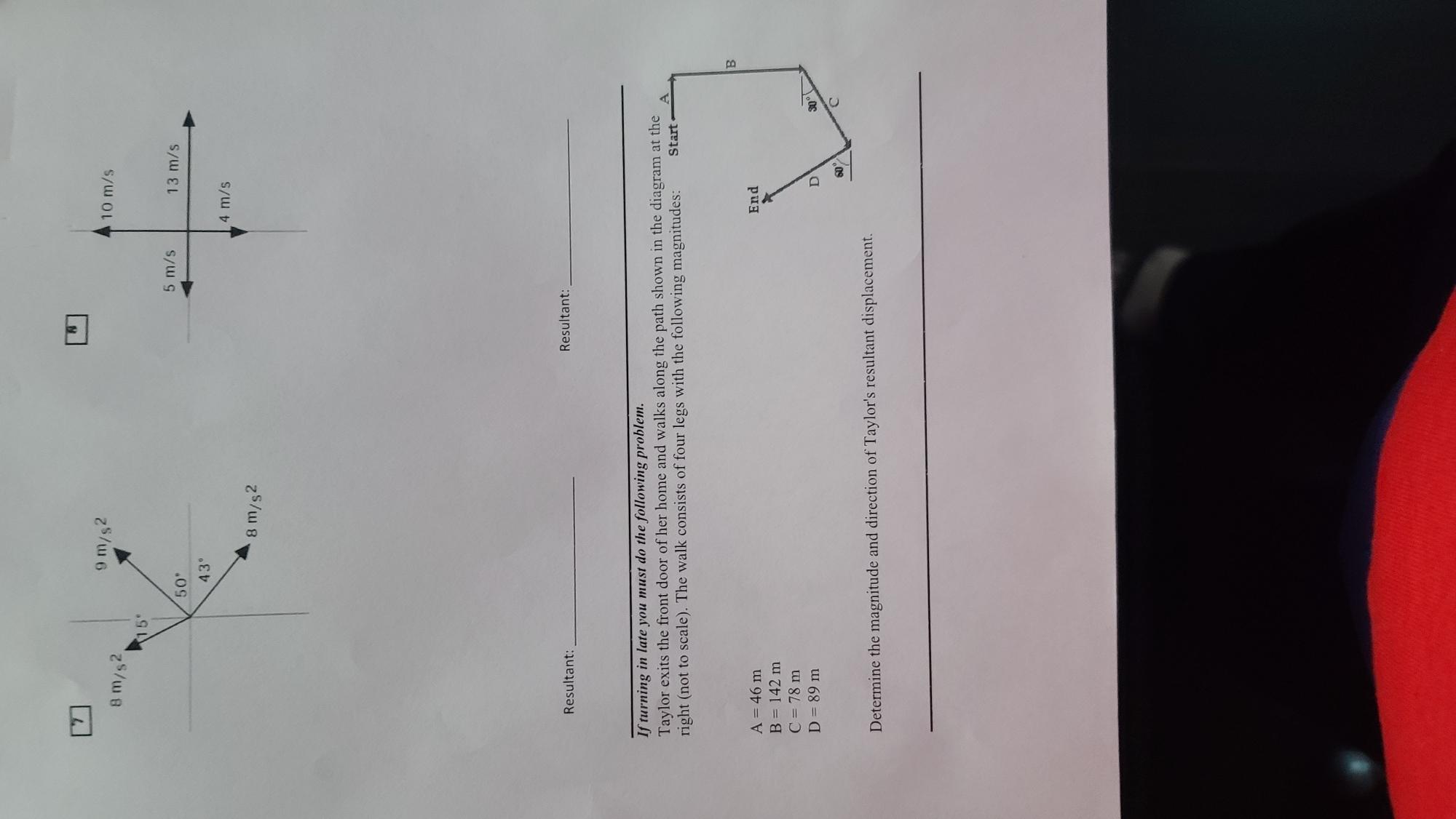 Solved Resultant Resultant If turning in late you must do | Chegg.com