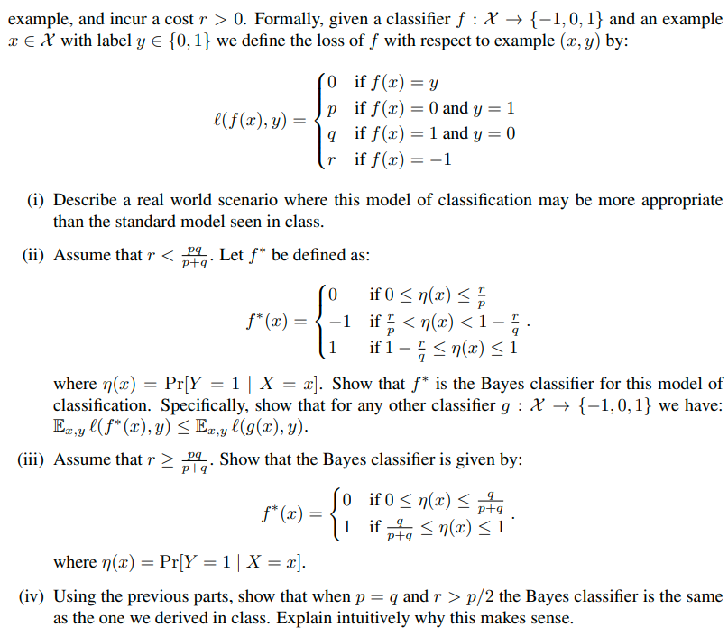 Solved 2 Classification with Asymmetric Costs As discussed | Chegg.com