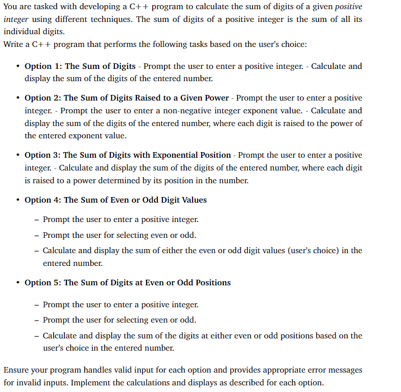 Solved ou are tasked with developing a C++ program to | Chegg.com