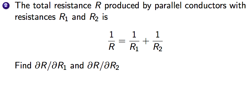 Solved © The total resistance R produced by parallel | Chegg.com