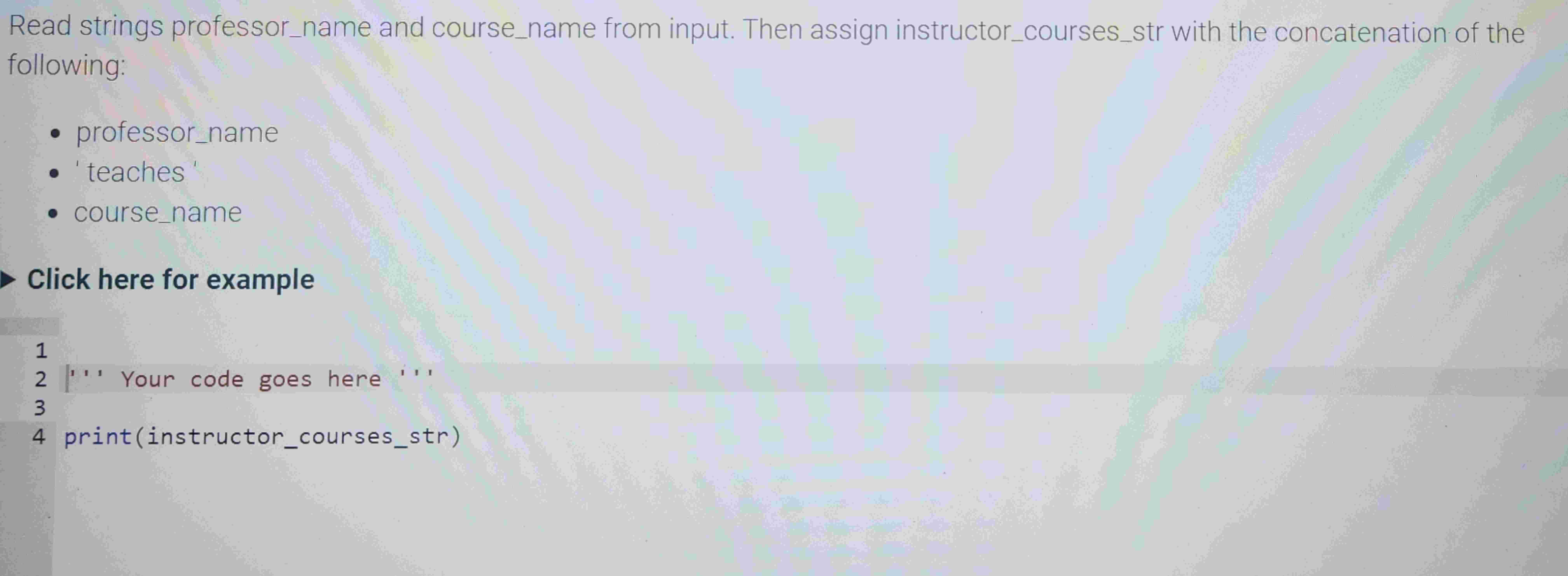Solved Read strings professor_name and course_name from | Chegg.com