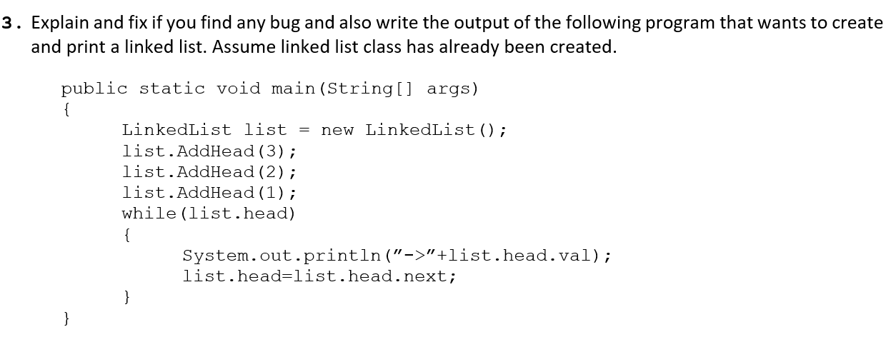 Solved Explain and fix if you find any bug and also write | Chegg.com