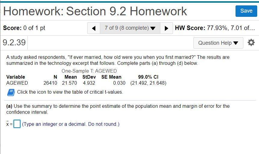 Solved Homework Section 9 2 Homework Save Score 0 Of 1 Pt