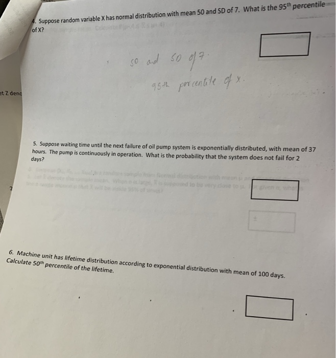 Solved Suppose Random Variable X Has Normal Distribution