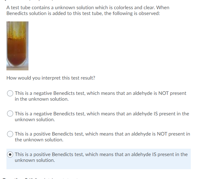Solved A test tube contains a unknown solution which is | Chegg.com