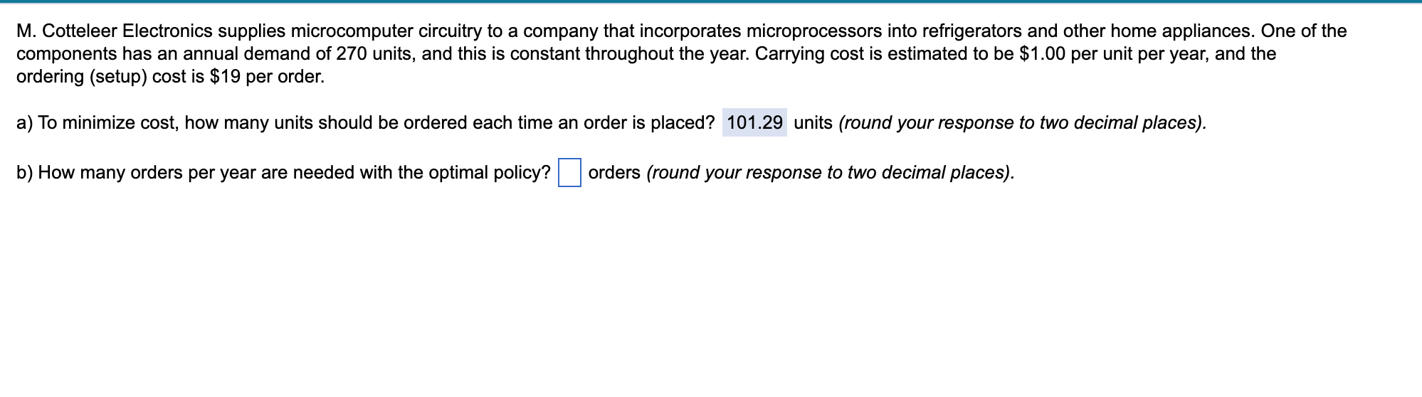 Solved M. ﻿Cotteleer Electronics supplies microcomputer | Chegg.com