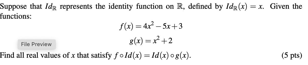 Solved I needed help with this.Suppose that IdR ﻿represents | Chegg.com