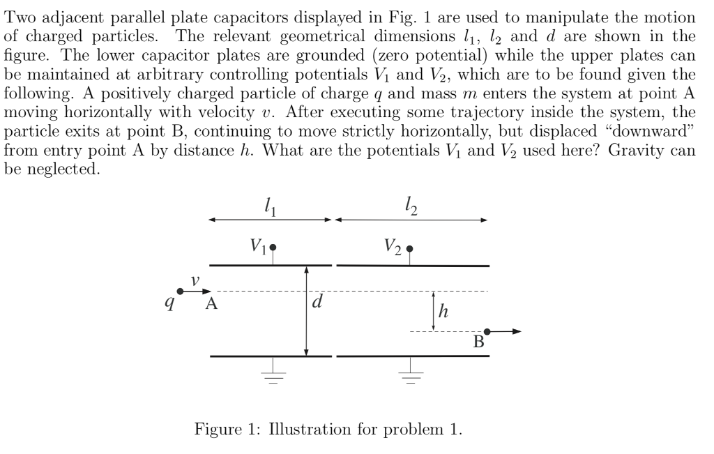Solved Two adjacent parallel plate capacitors displayed in | Chegg.com