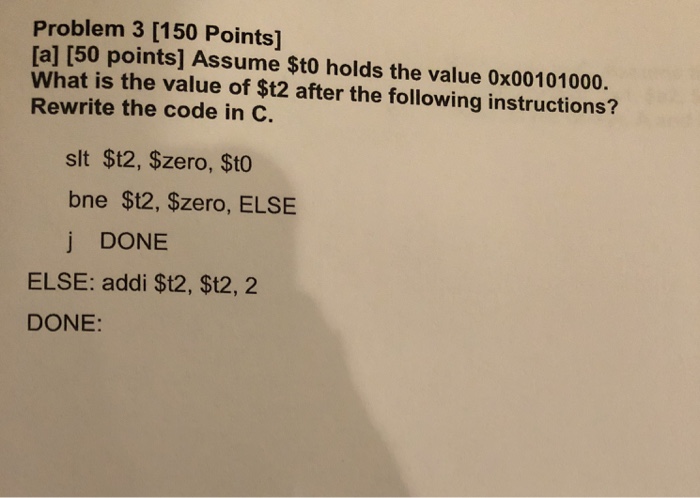 Solved Problem 3 [150 Points] [a] [50 points] Assume $to | Chegg.com