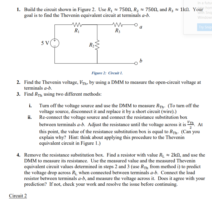 Solved Introduction According to Thevenin's theorem, any | Chegg.com