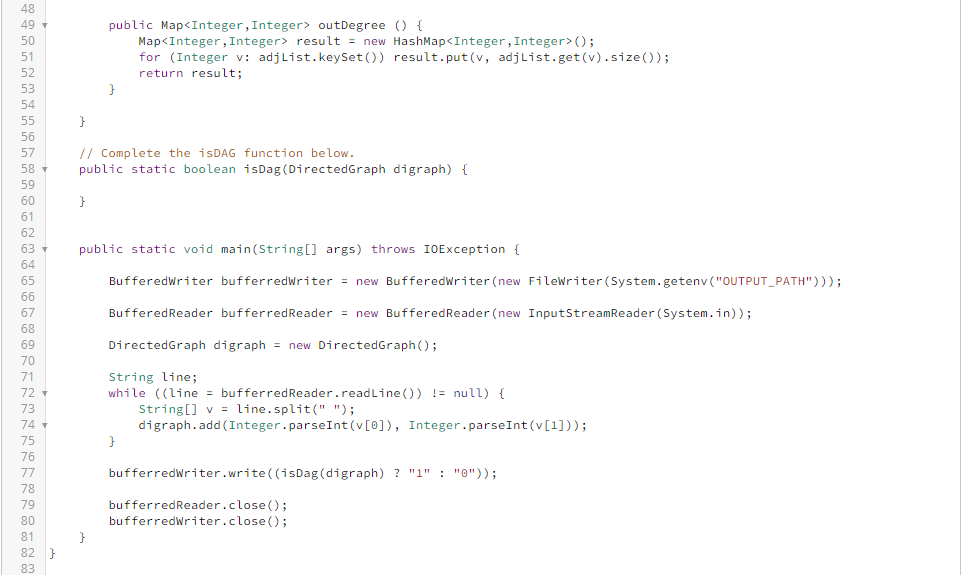 Solved *Please wirte in java 8* Directed Acyclic | Chegg.com
