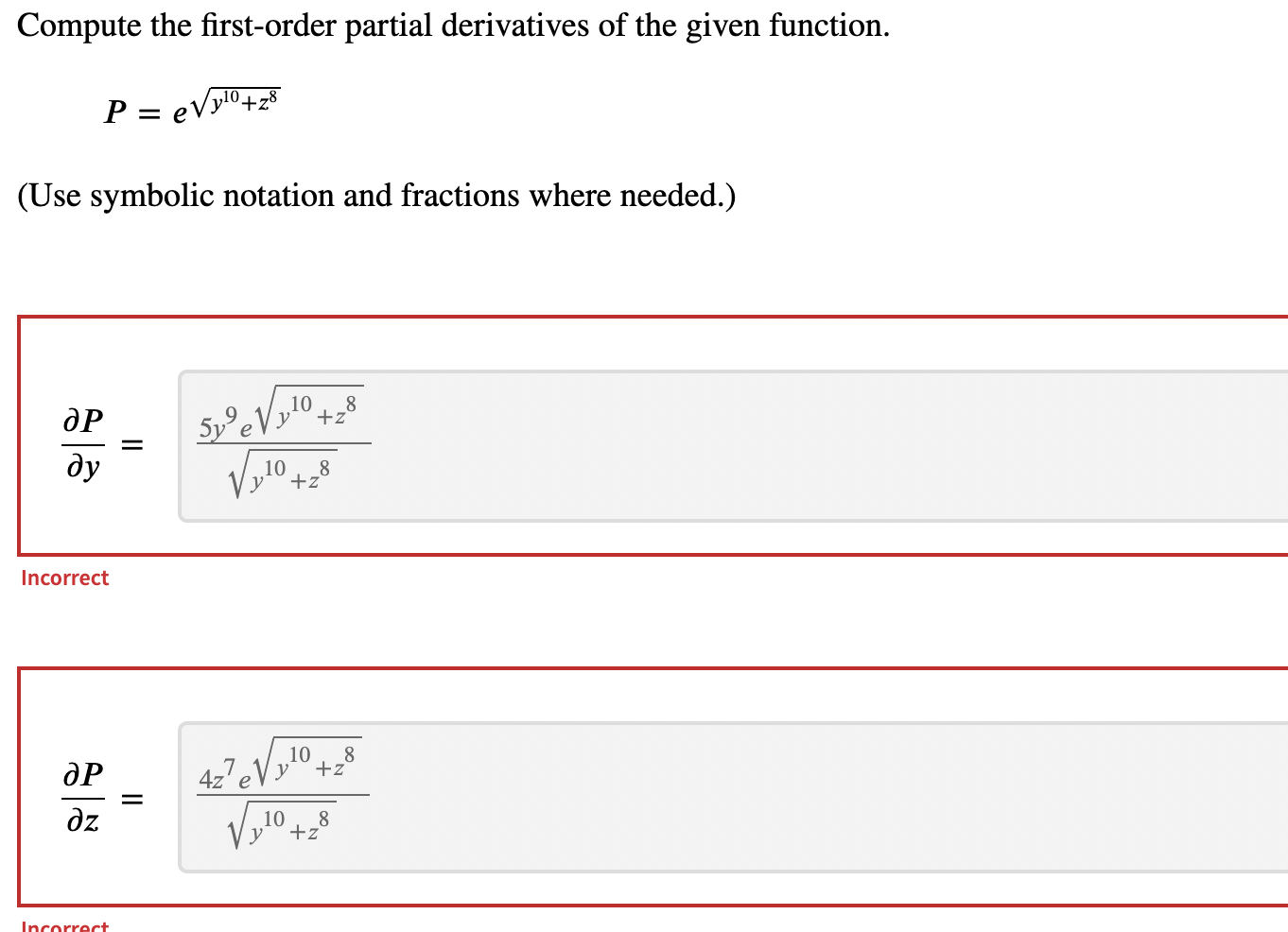 Solved Compute the first-order partial derivatives of the | Chegg.com