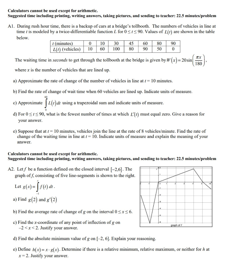 Solved Calculators cannot be used except for arithmetic. | Chegg.com