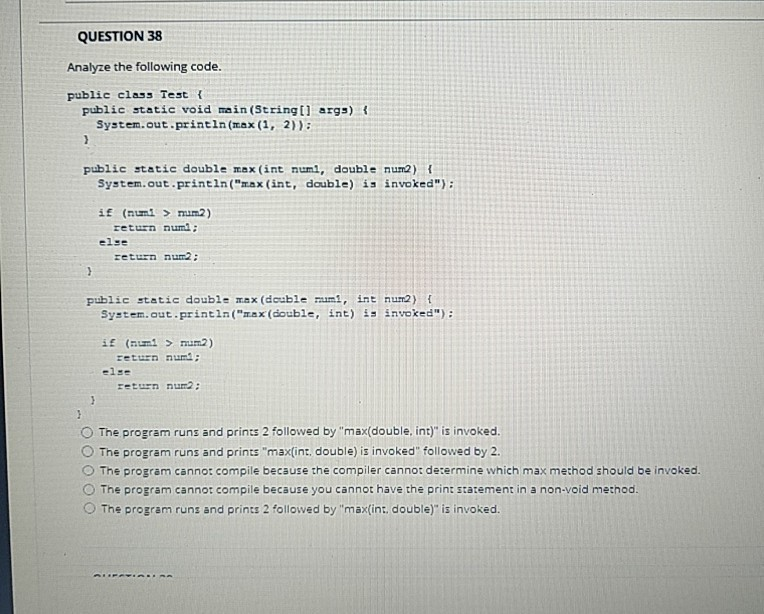 Solved QUESTION 30 How many times will the following code | Chegg.com