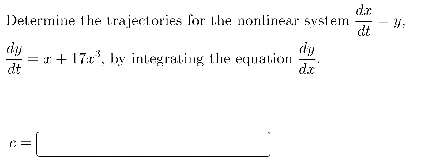 Solved Determine the trajectories for the nonlinear system | Chegg.com